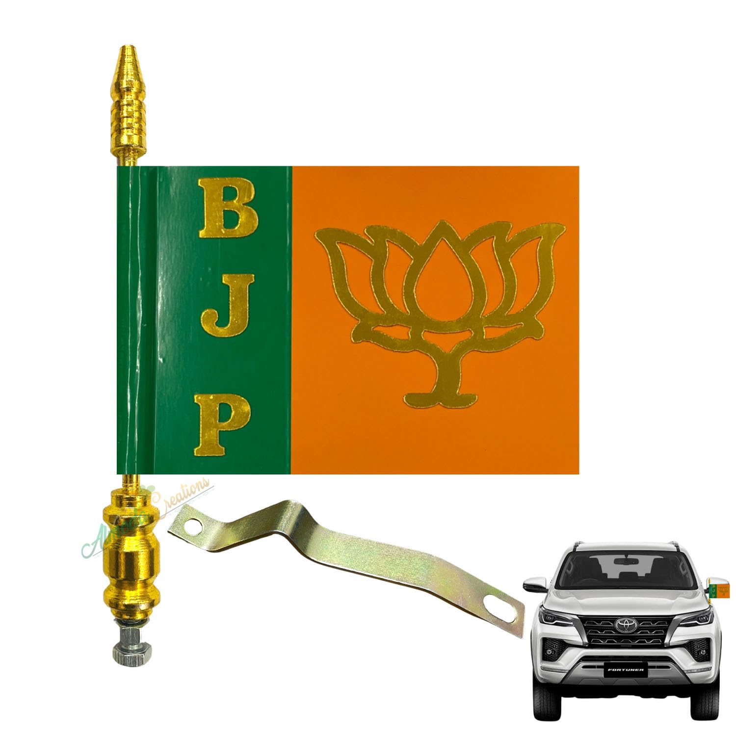 Fortuner Car Bonnet Flag | Golden Rod | Perfect Fit for Fortuner ...